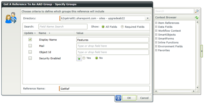 Get AAD Group Reference