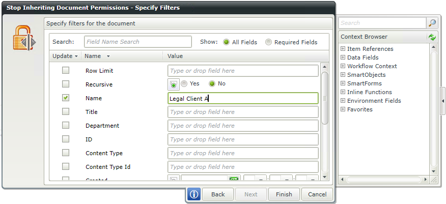 Stop Inheriting Doc Permissions