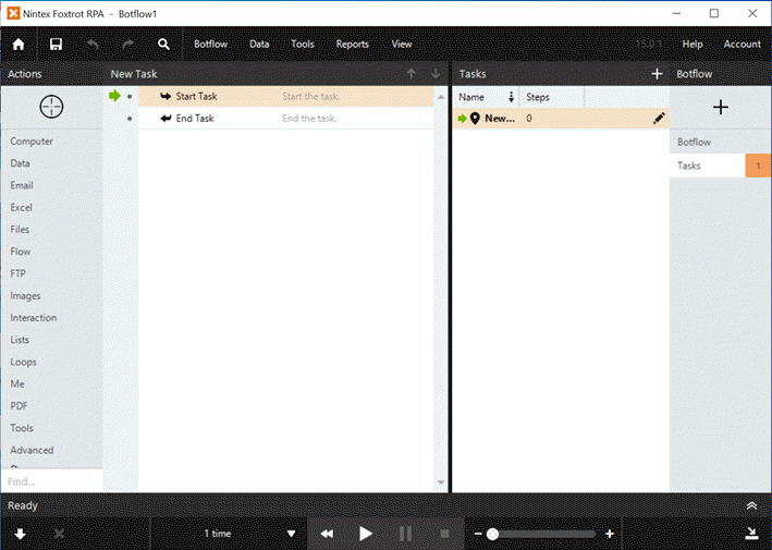 Nintex RPA LE Window Overview