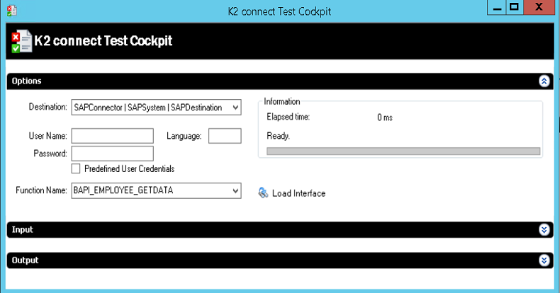 K2 connect Test Cockpit