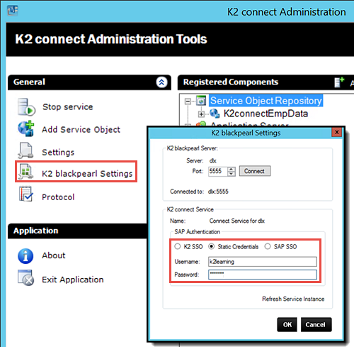 Part 1: Configuring a K2 connect Destination