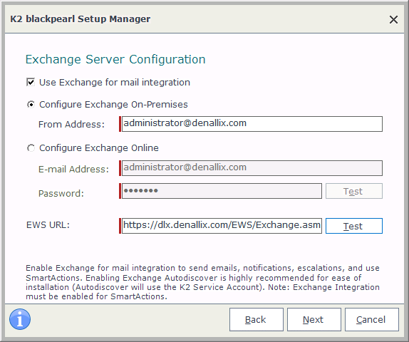 Exchange Server Configuration
