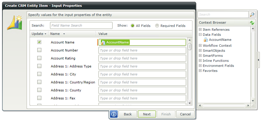 Create CRM Entity Item