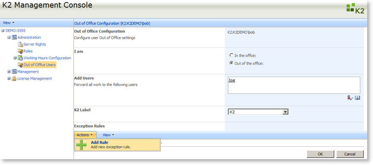 Exception Rules in SharePoint Central Admin