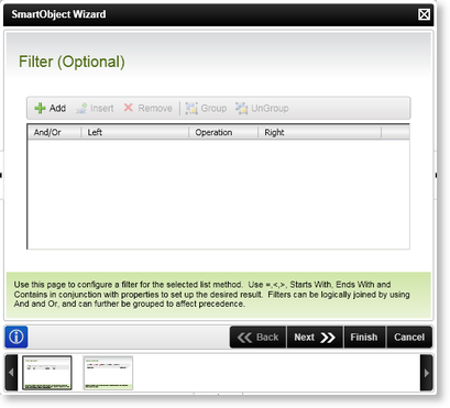 SmartObject Filter - Using List Method