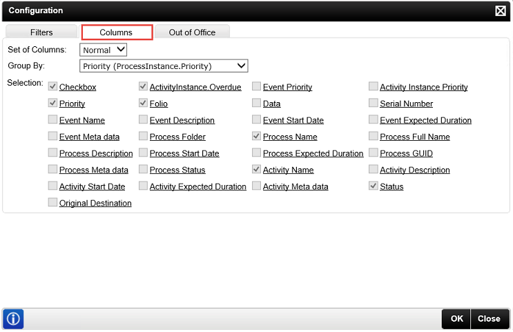 Configuring my Worklist