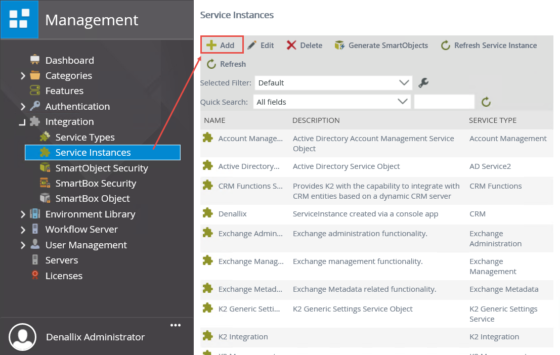 Managing SmartObjects in the K2 Management Site