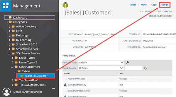 Managing SmartObjects in the K2 Management Site