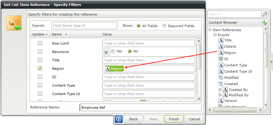 Using Item References