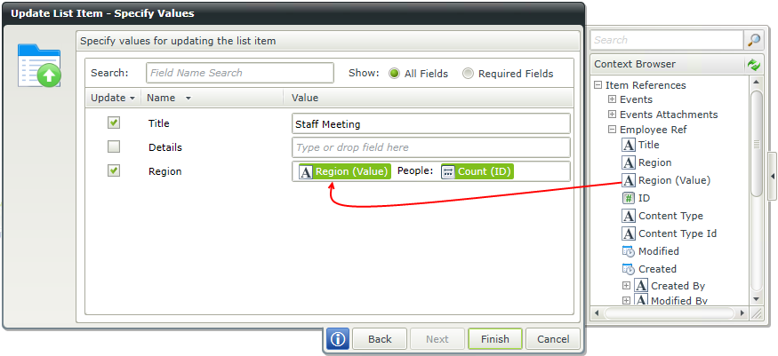 Using Item References