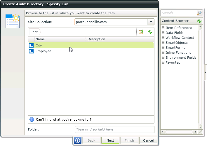 Creating an Item Reference