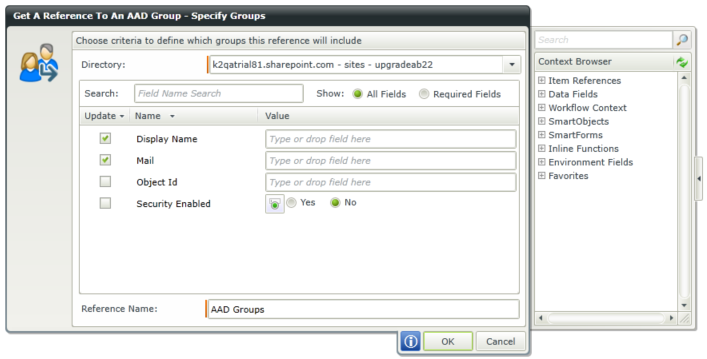 Get AAD Group Reference