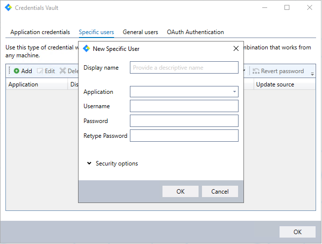 Creating Credentials Creating Credentials