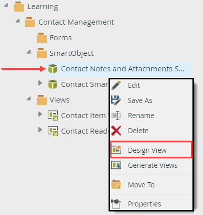 6. Create the Contact Notes and Attachments List View