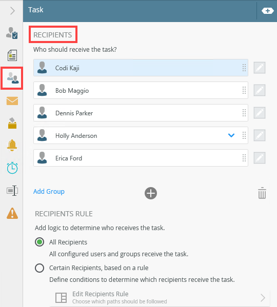 Scenario: 5 Recipients, 5 Approved Responses