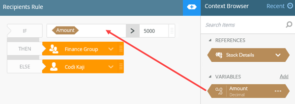 Scenario: 6 Recipients, 1 Approve Response and routing task based on a variable