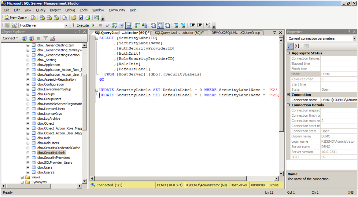 Configure Security Labels
