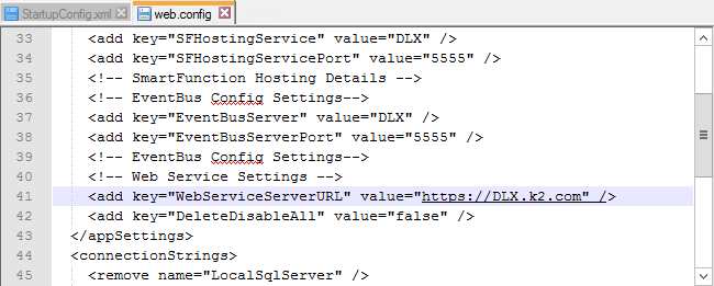K2 blackpearl Server Components in a Custom Install: K2 Workspace Website Configuration