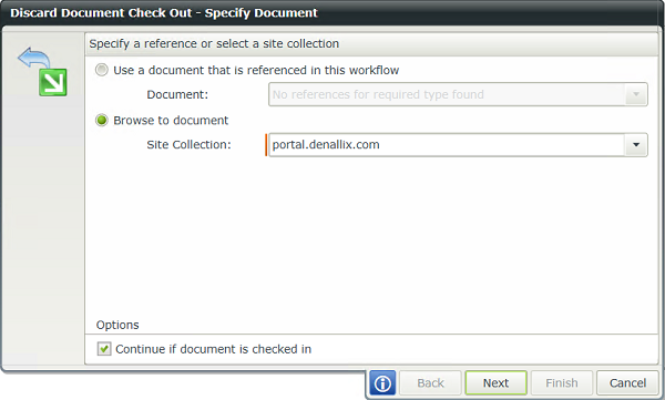 Discard Document Check Out