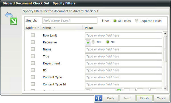 Discard Document Check Out
