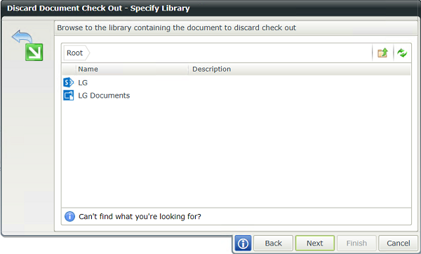 Discard Document Check Out