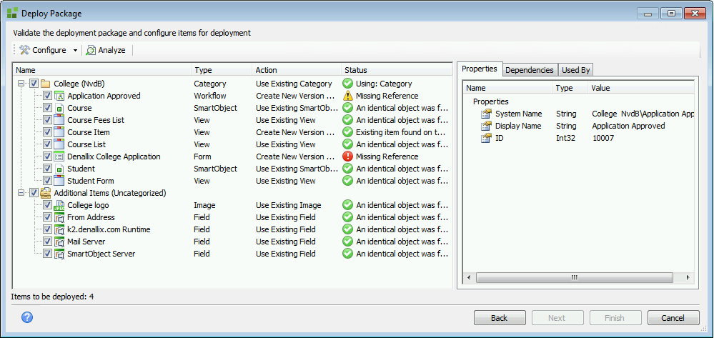 Deploying a K2 Package