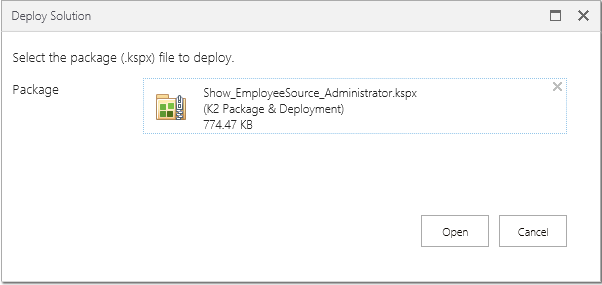Deploying a K2 Package
