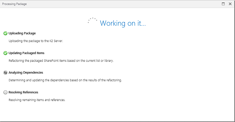 Deploying a K2 Package