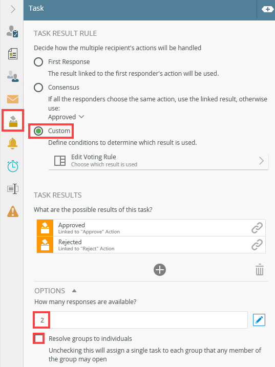 Scenario: 1 Recipient, 1 Group, 2 Responses, 2 Approved Actions - Do ...