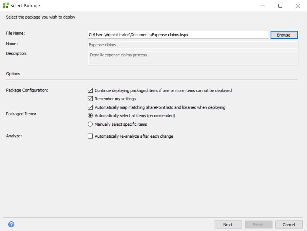 Deployment-Deploying a K2 package
