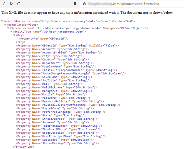 SmartObject OData API v4 endpoints