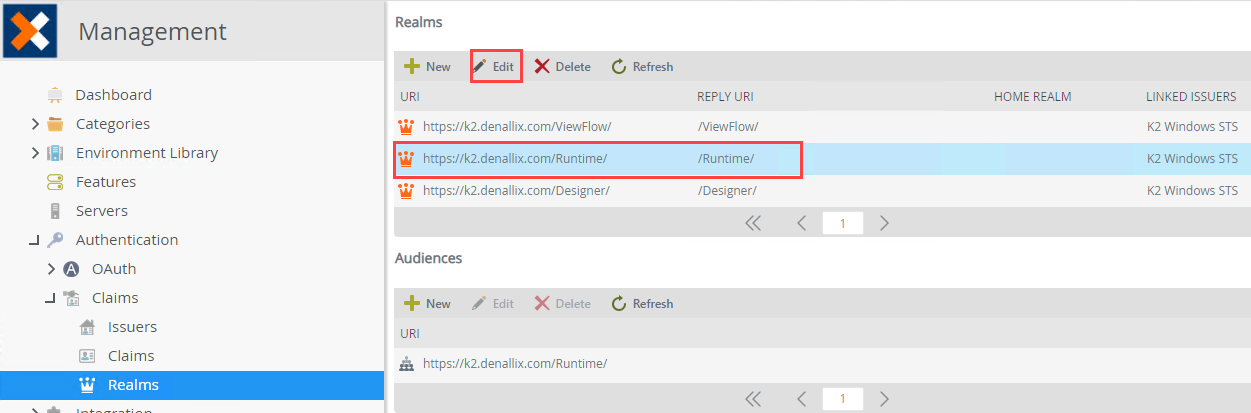 Standard K2 Site Authentication
