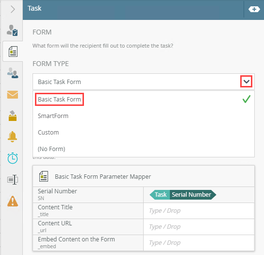 Form tab