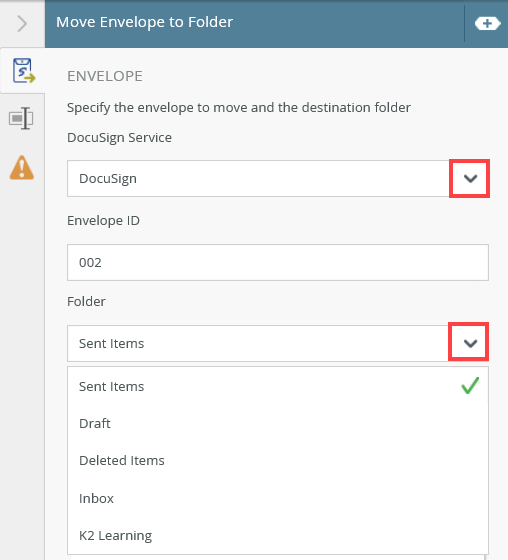 DocuSign Move to Folder Step