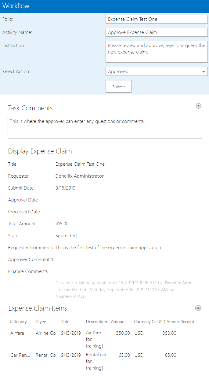 Expense Claim Application Design