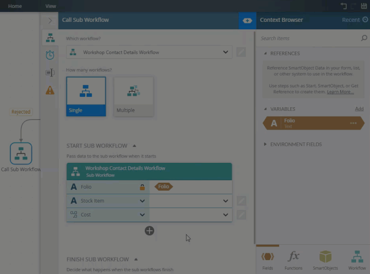 Call Sub Workflow Step