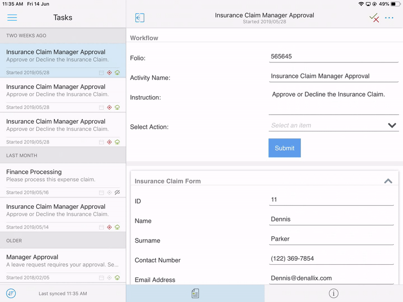 Using Workflow Actions