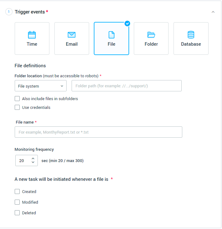 Creating File Triggers