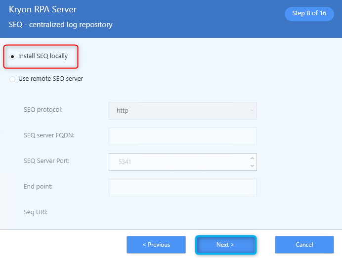 SEQ - Centralized Log Repository