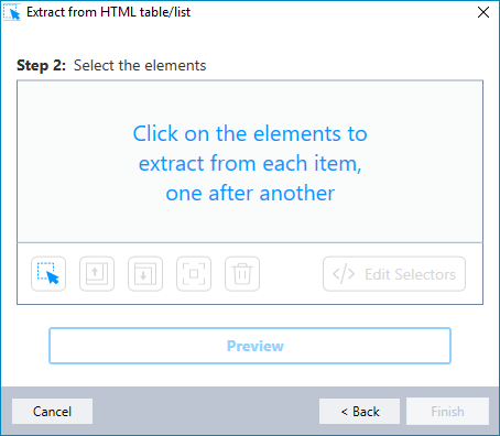 Extract from HTML Table/List