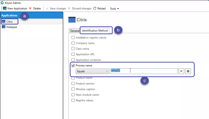 Working with Citrix Applications