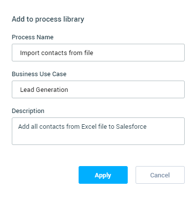 Step 6: Add processes to your Process Library